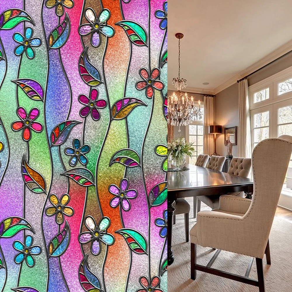 Magnolia-Window-Film-Static-Cling-Heat-Control-Privacy-Protection-Drop ...