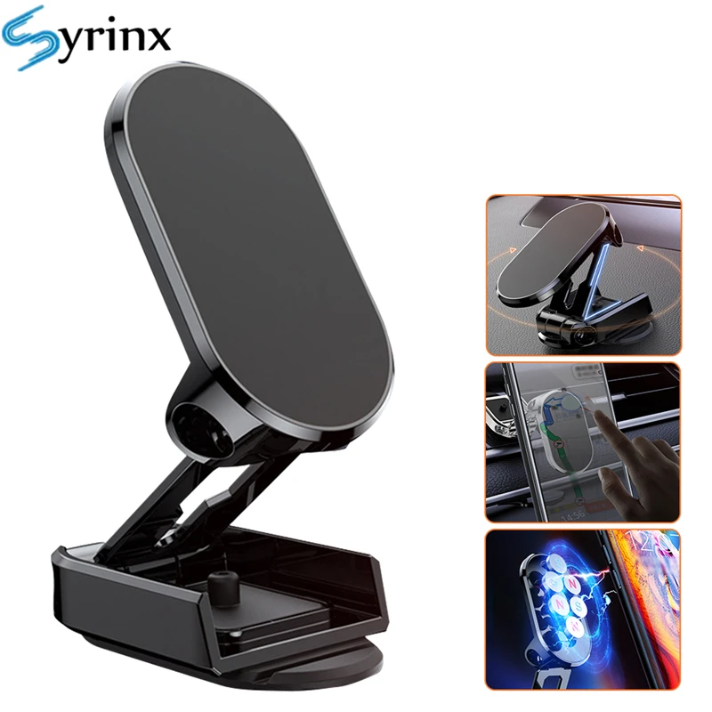 Foldable-Magnetic-Car-Phone-Stand-Magnet-Phone-Dashboard-Holder-360 ...