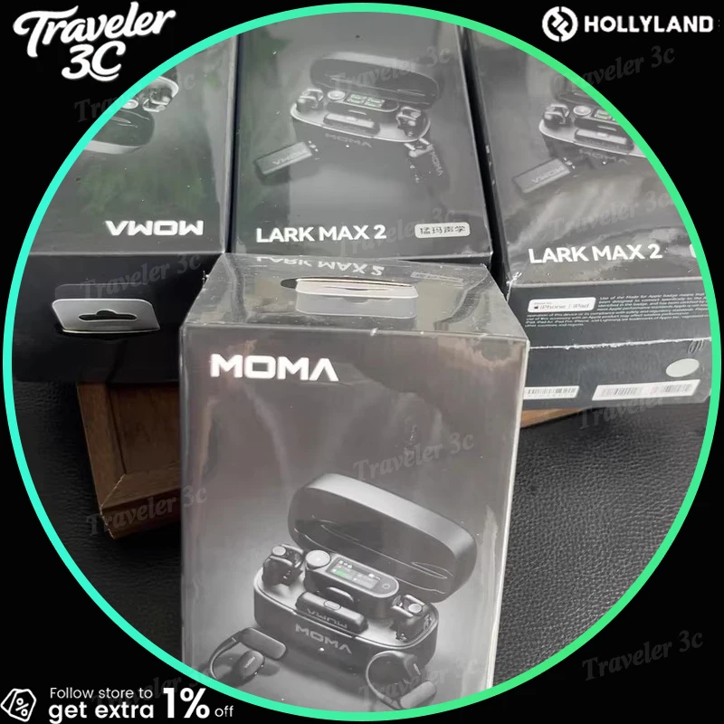 Sales HOLLYLAND LARK MAX 2 Lapel-Style AI Noise-Canceling Microphone ...