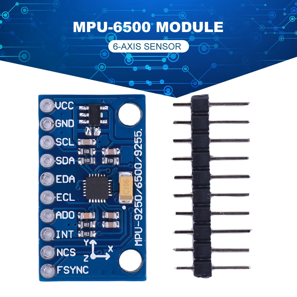 MPU6500-6-Axis-Atitude-Gyro-Sensor-IIC-I2C-SPI-Gyro-Aceler-metro-Kit ...