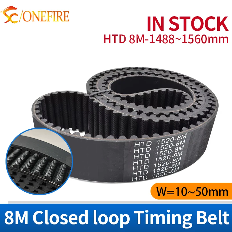 HTD 8M Rubber Timing belt Length 1488 1496 1504 1512 1520 1528 1536 ...