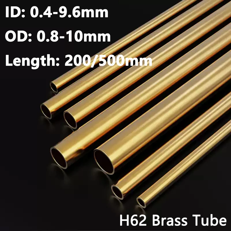 1pcs ID 0.4mm - 9.6mm Brass Tube OD 0.8mm - 10mm Length 200/500mm ...