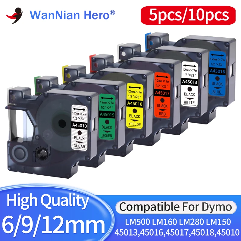 5-10pK-Labelwell-6-9-12mm-label-for-Dymo-D1-45013-40913-43613-45018 ...