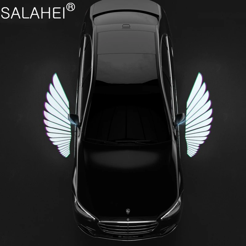 Car-Angel-Wings-Welcome-Light-Dynamic-Rearview-Mirror-Carpet-Light-Led ...