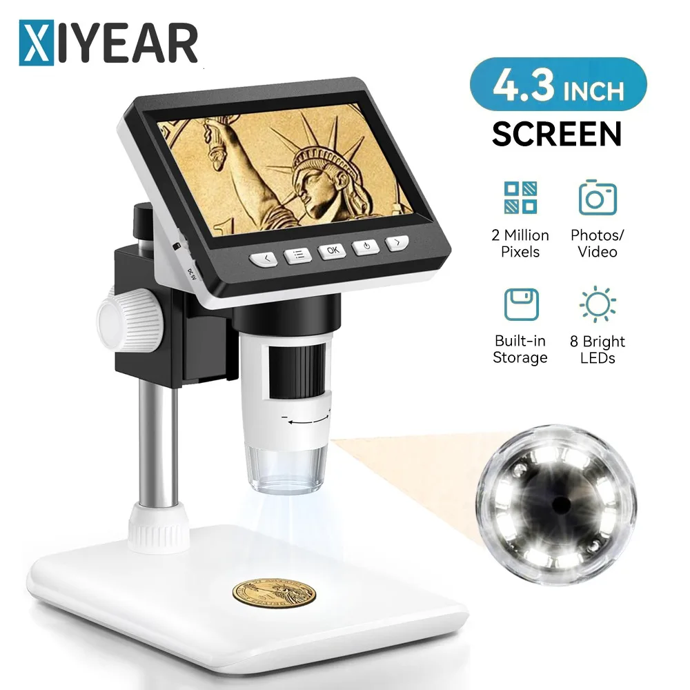 4-3-Digital-Microscope-1000x-Electronic-Screen-Microscope-1080p-Welding ...