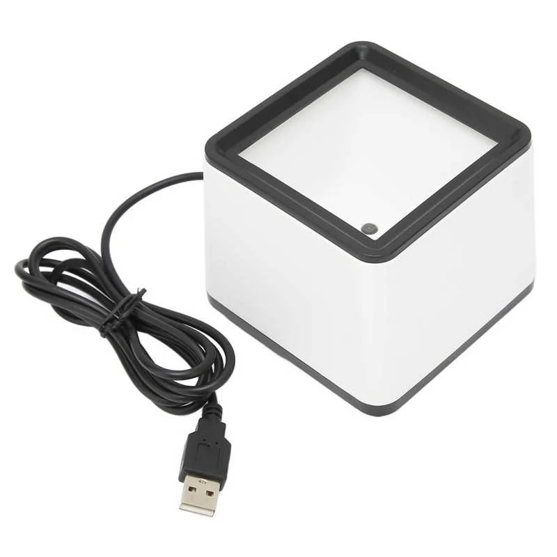 Portable 1d 2d Qr Barcode Scanner Platform Hands-free Usb Wired Bar ...