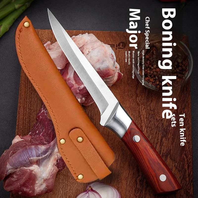 Stainless Steel Kitchen Boning Knife Forged Fillet Knife Meat Fish ...