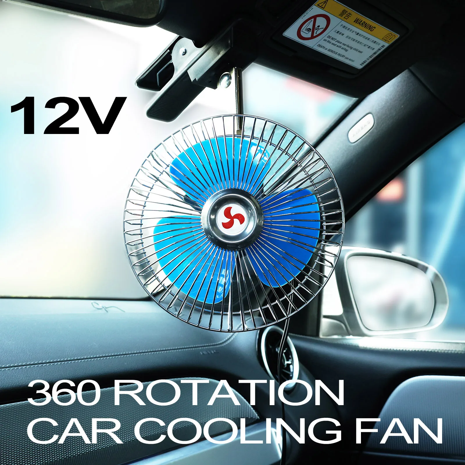 12V-6-360-Rotation-Summer-Car-Cooling-Oscillating-Fan-Portable-Ceiling ...