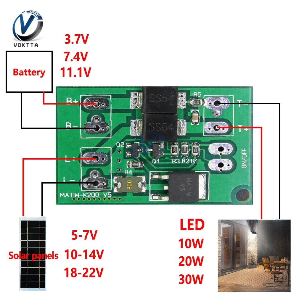 Solar-Panel-Battery-Charger-Board-Night-Light-LED-Lamp-Control-Switch ...