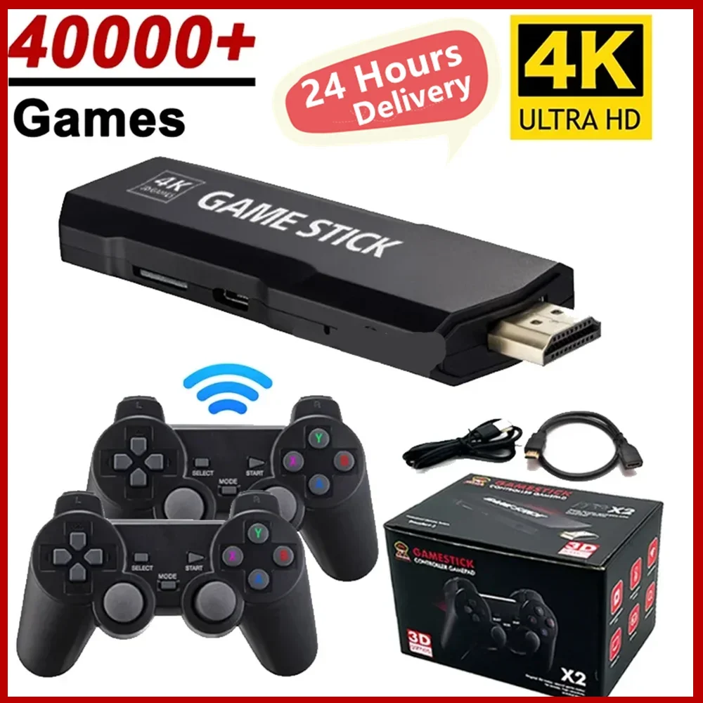 Mando-inal-mbrico-doble-para-consola-de-videojuegos-2-4G-4K-HD-para-64 ...