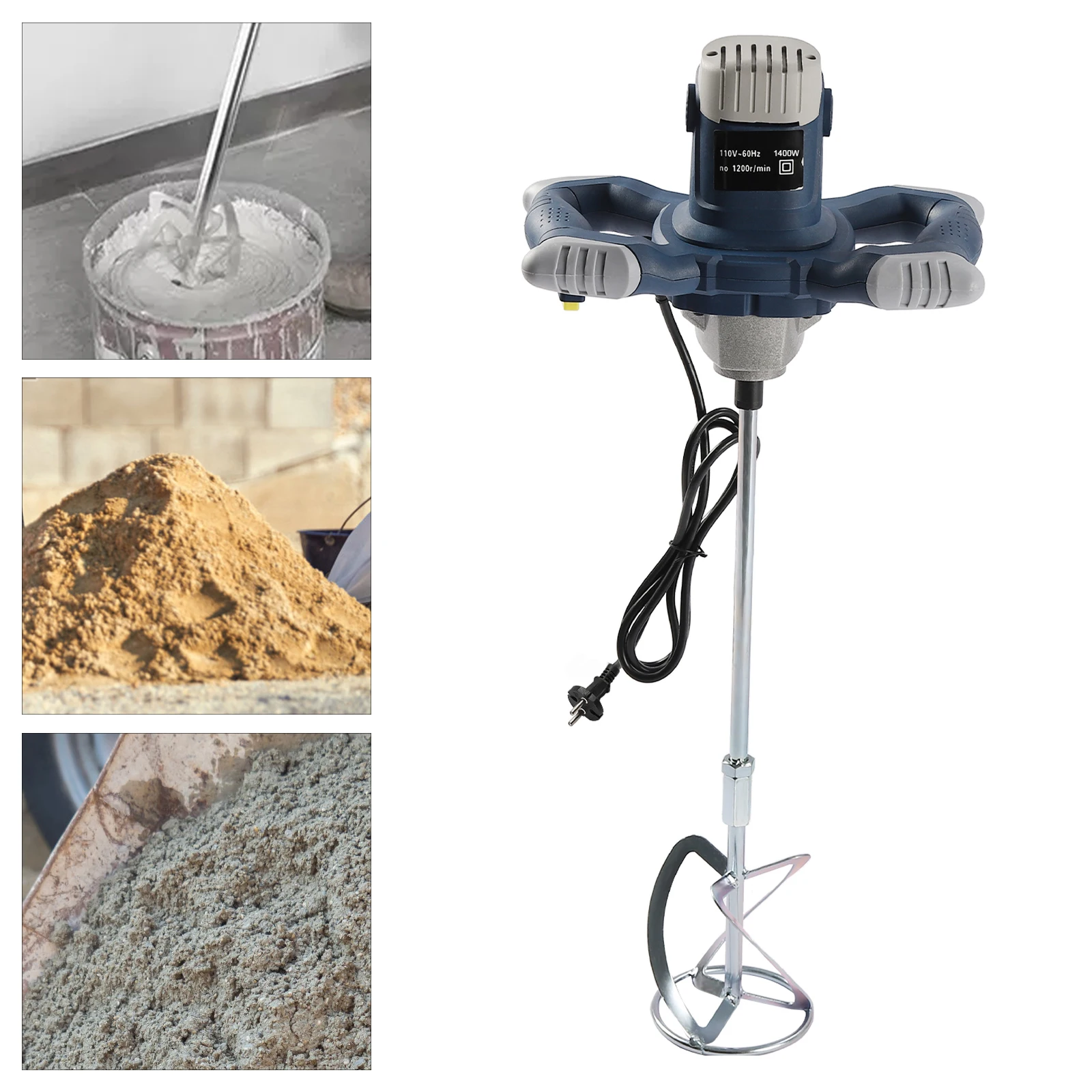 1-4KW-Portable-Electric-Concrete-Agitator-Drywall-Mortar-Mixer-Handheld ...