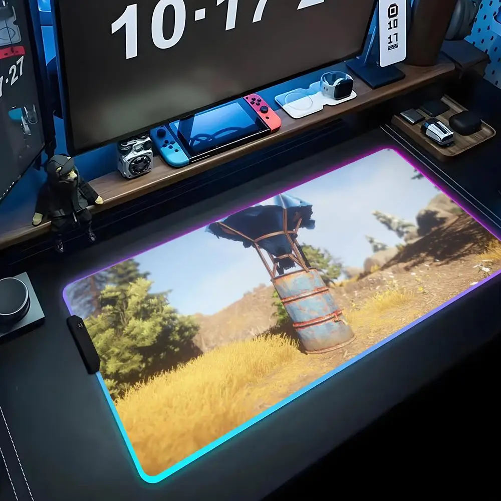 Rust Mouse Pad RGB Gaming Mousepad Big LED Pad PC Desk Mat Luminous ...