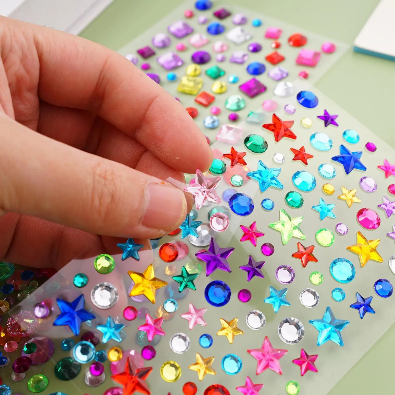 Children-3D-Gem-StickersDIY-Acrylic-Diamond-Crystal-Self-Adhesive ...