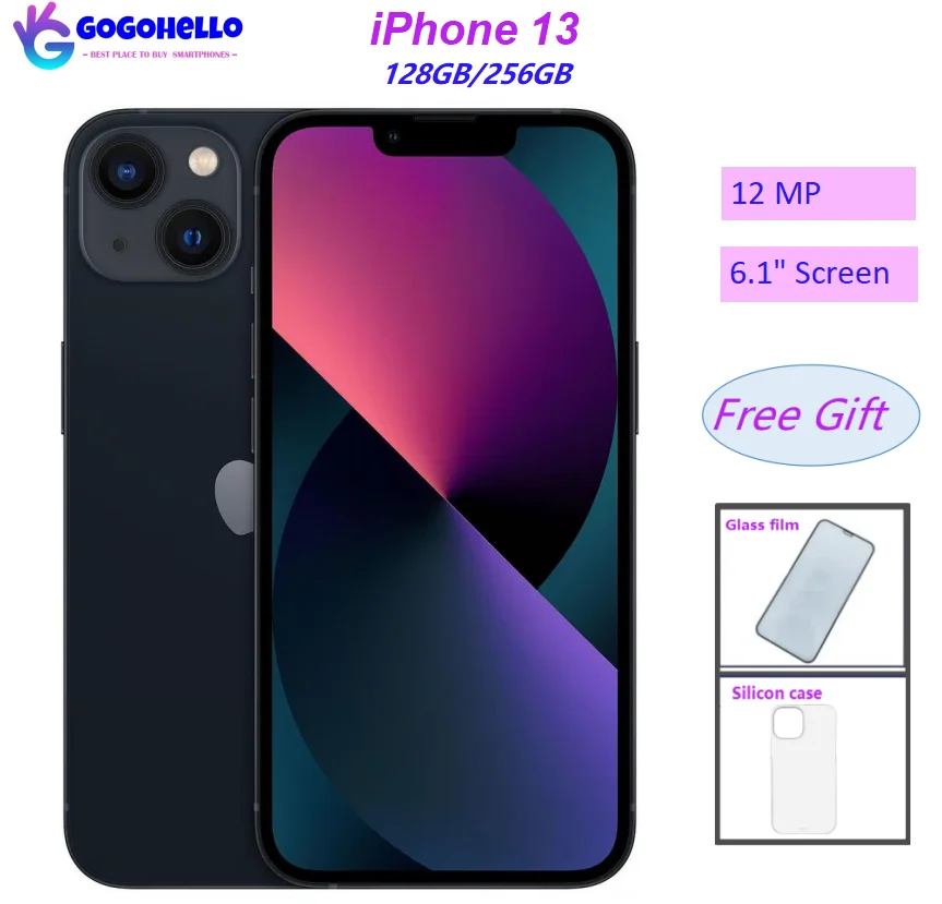 Unlocked-Apple-iPhone-13-Original-128GB-256GB-5G-6-1-OLED-Screen-With ...