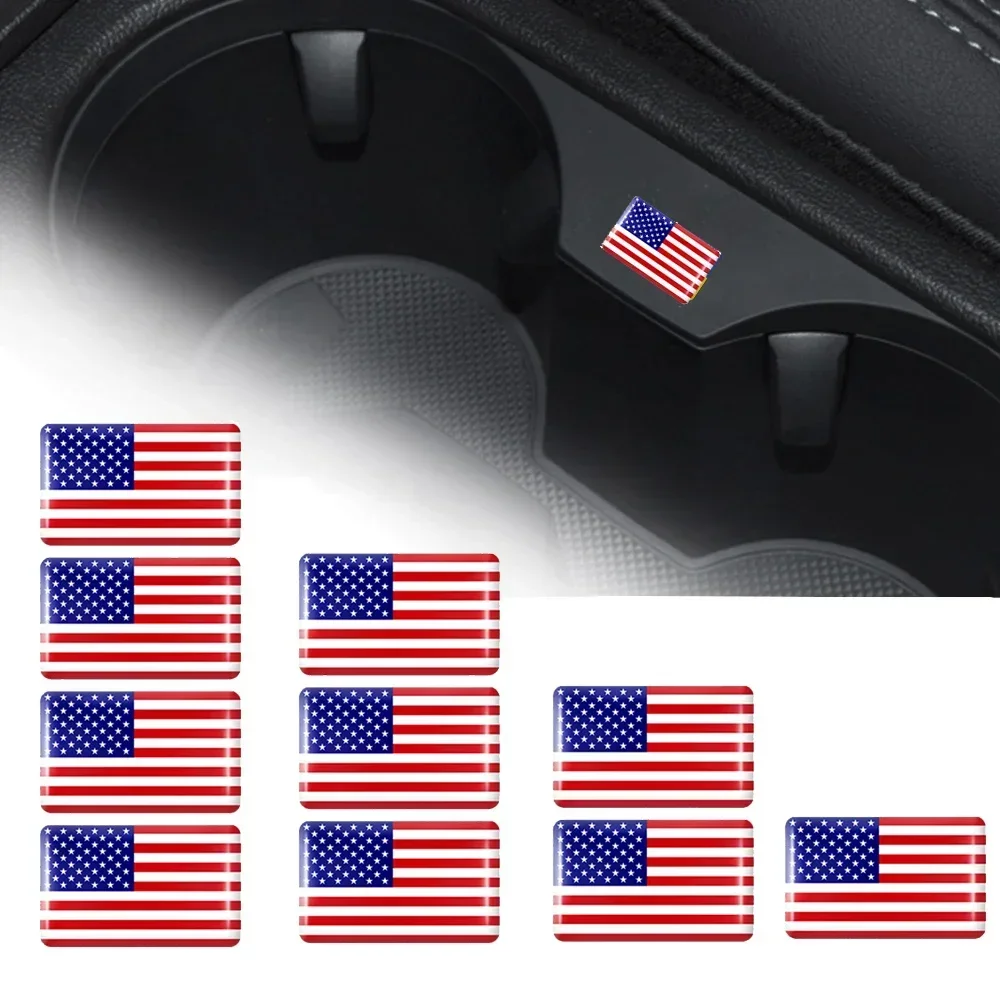 10pcs-Epoxy-USA-United-States-Flags-Sticker-Car-Interior-Decal-for-Ford ...
