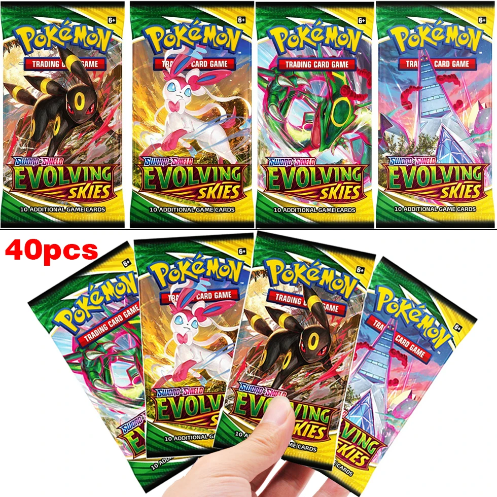 Pok-mon-Evolving-Skies-Booster-Box-Trading-Collection-Cards-Toys-Gifts ...
