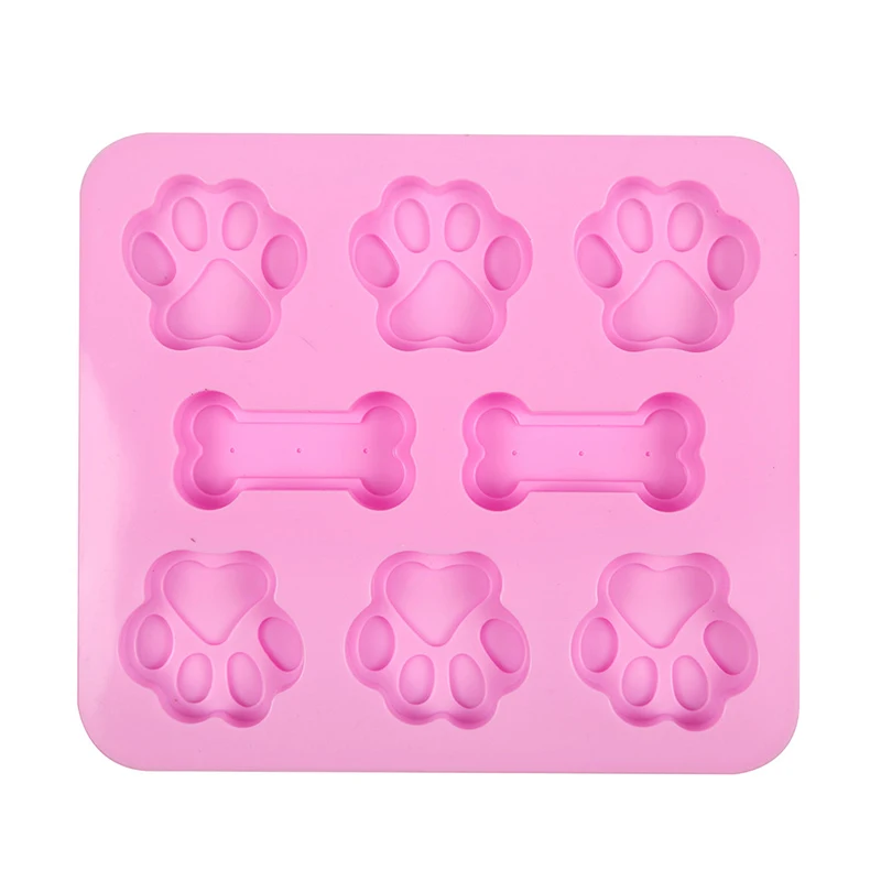 3D Dog Paw Cat Paw Footprints Silicone Baking Cake Mold Chocolate Mold ...