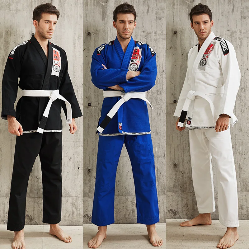 Uniforme brasileiro do jiu jitsu do algodão do terno dos homens do gi ...