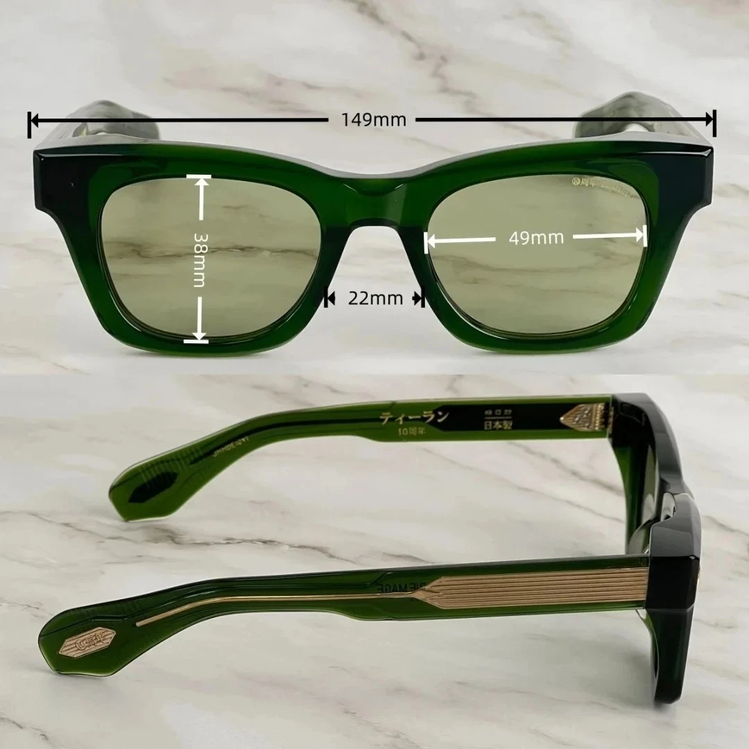 DEALAN 10th Anniversary Sunglasses Unisex Size 49 Handcrafted Acetate ...