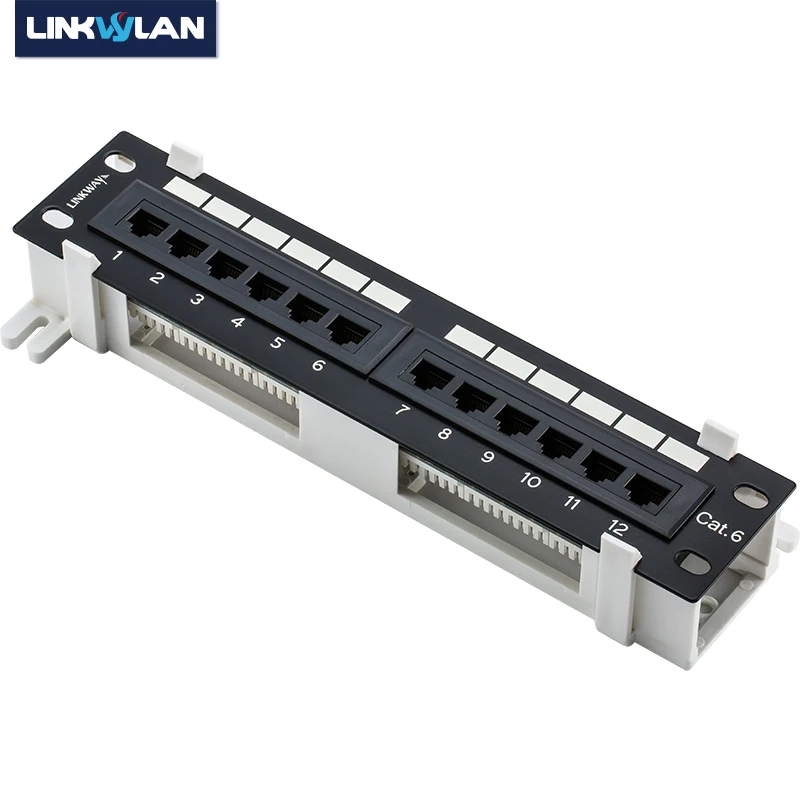 10 ZOLL 12 PORT CAT6 MODULARE PATCH PANEL 12 PORTS 10 "RACK & WAND ...