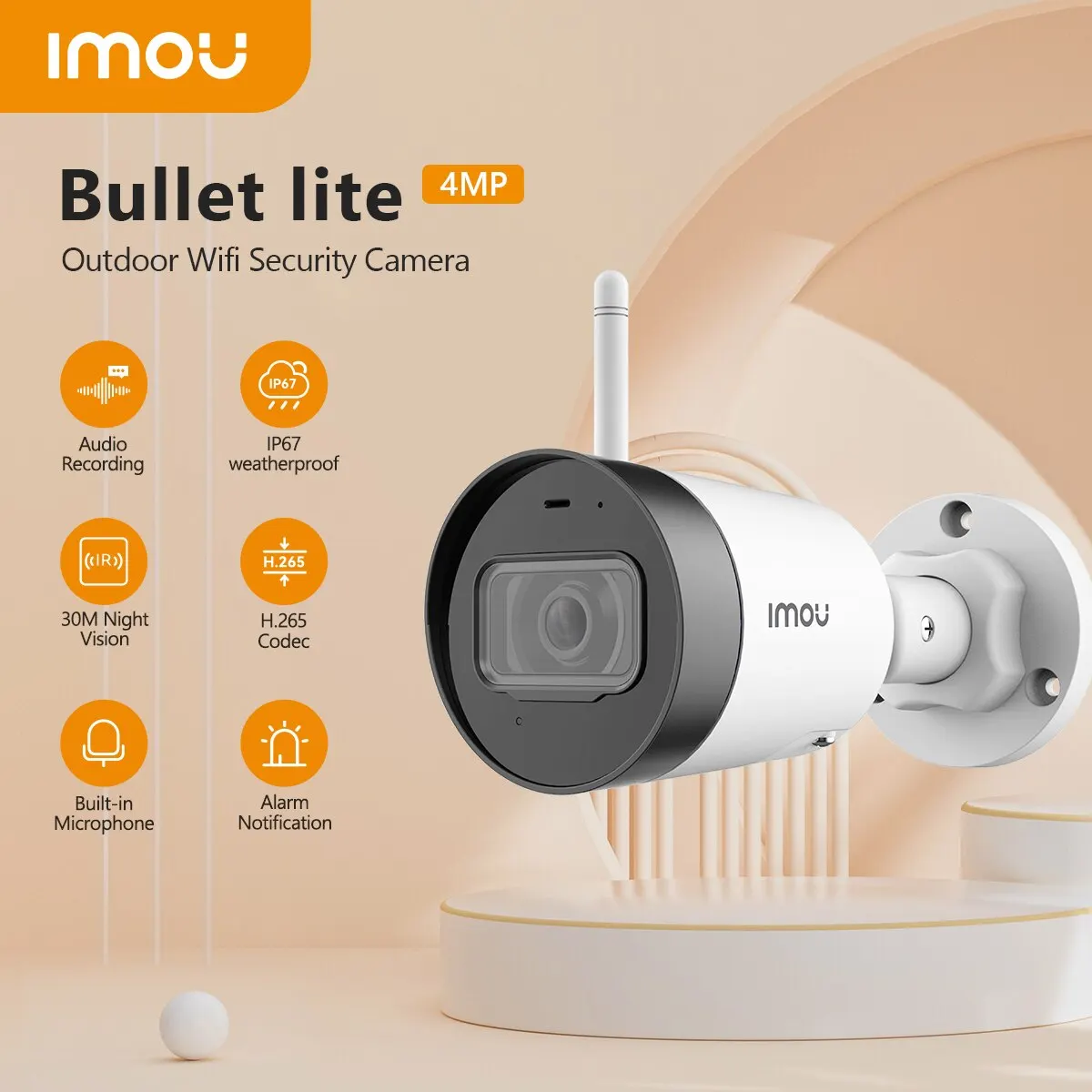 IMOU-Bullet-Lite-4MP-IP67-Waterproof-Built-in-Microphone-Alarm ...