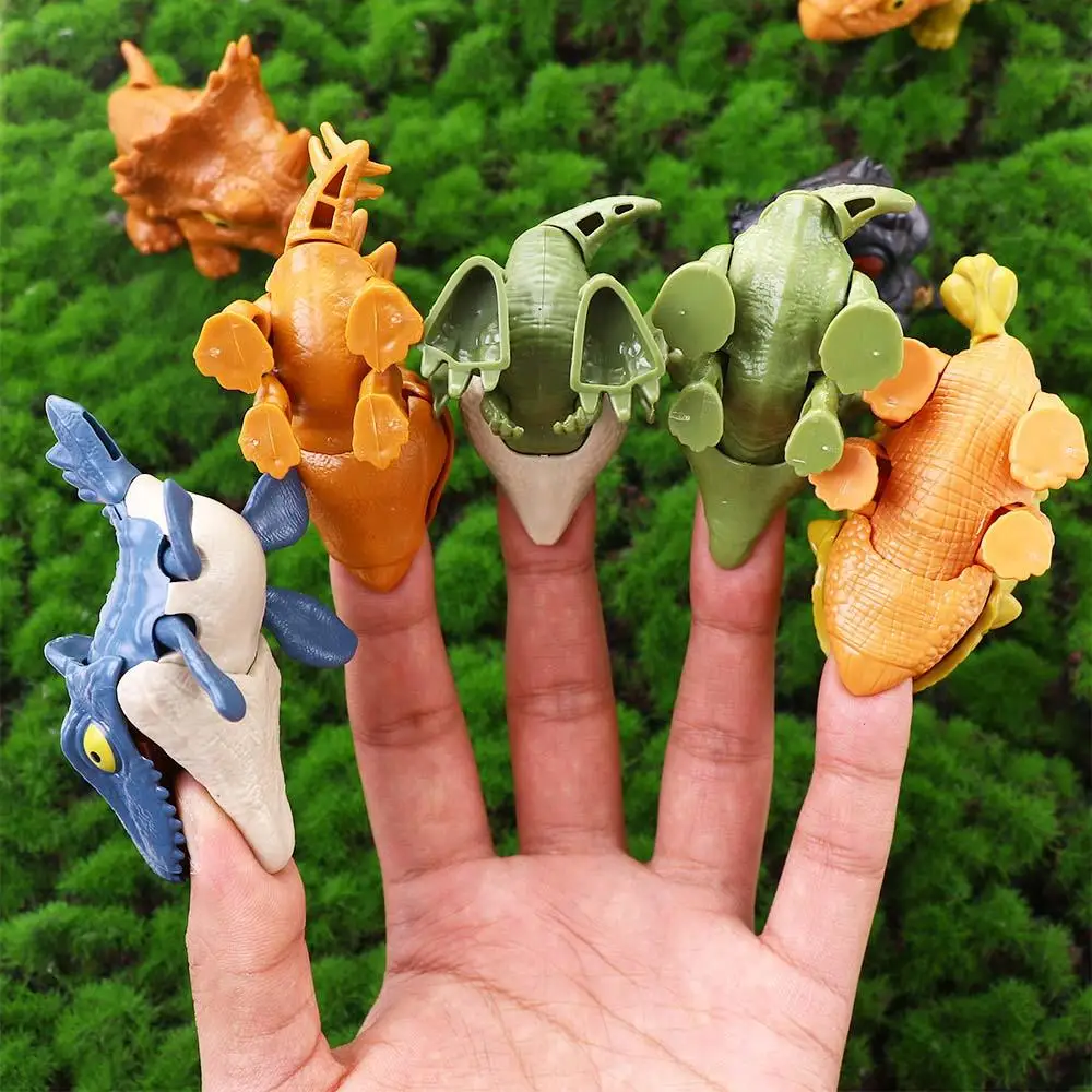 Creative-Jurassic-Finger-Dinosaur-Triceratops-Tyrannosaurus-Model-Toys ...