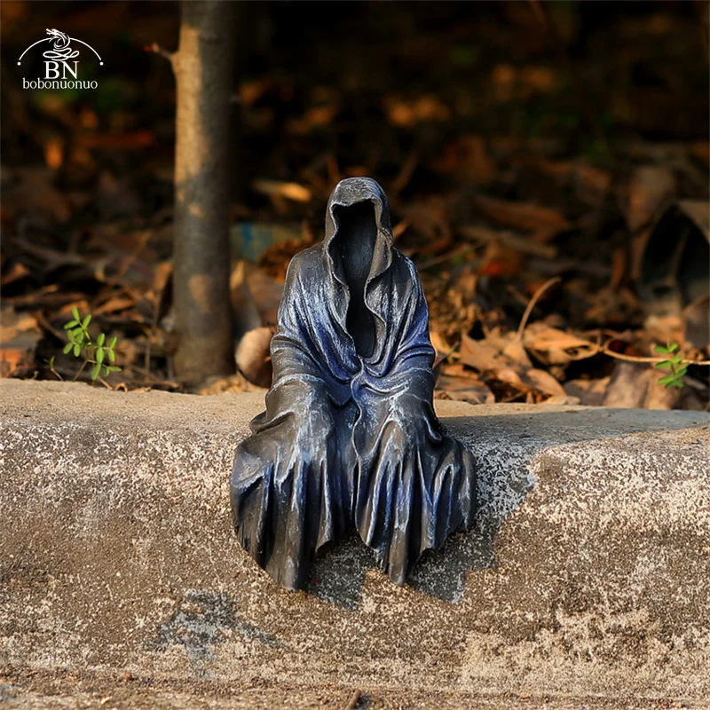 Black-Grim-Reaper-Statue-Thrilling-Robe-Nightcrawler-Resin-Desktop ...