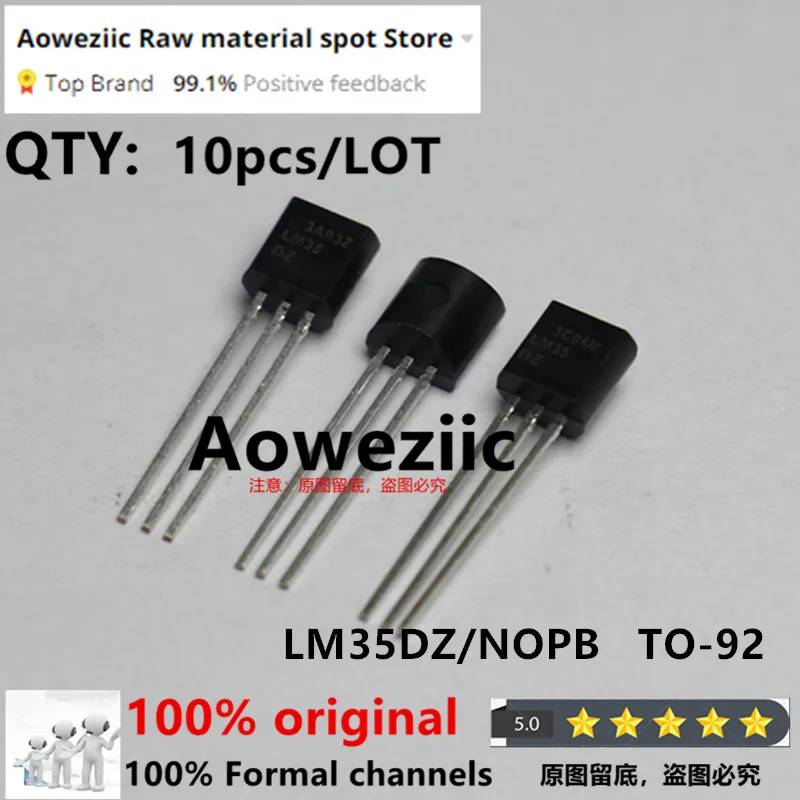 Aoweziic-2023-100-New-Imported-Original-LM35DZ-NOPB-LM35DZ-TO-92-Precision-Temperature-Sensor-4V ...