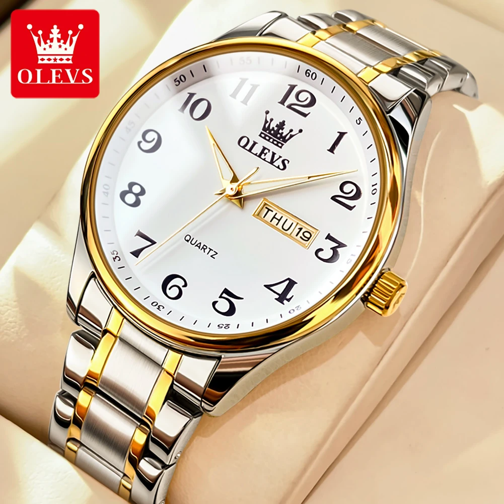 Olevs Men Wristwatch Clock | Mans Watches Gold Oleves | Olevs Mens Gold ...