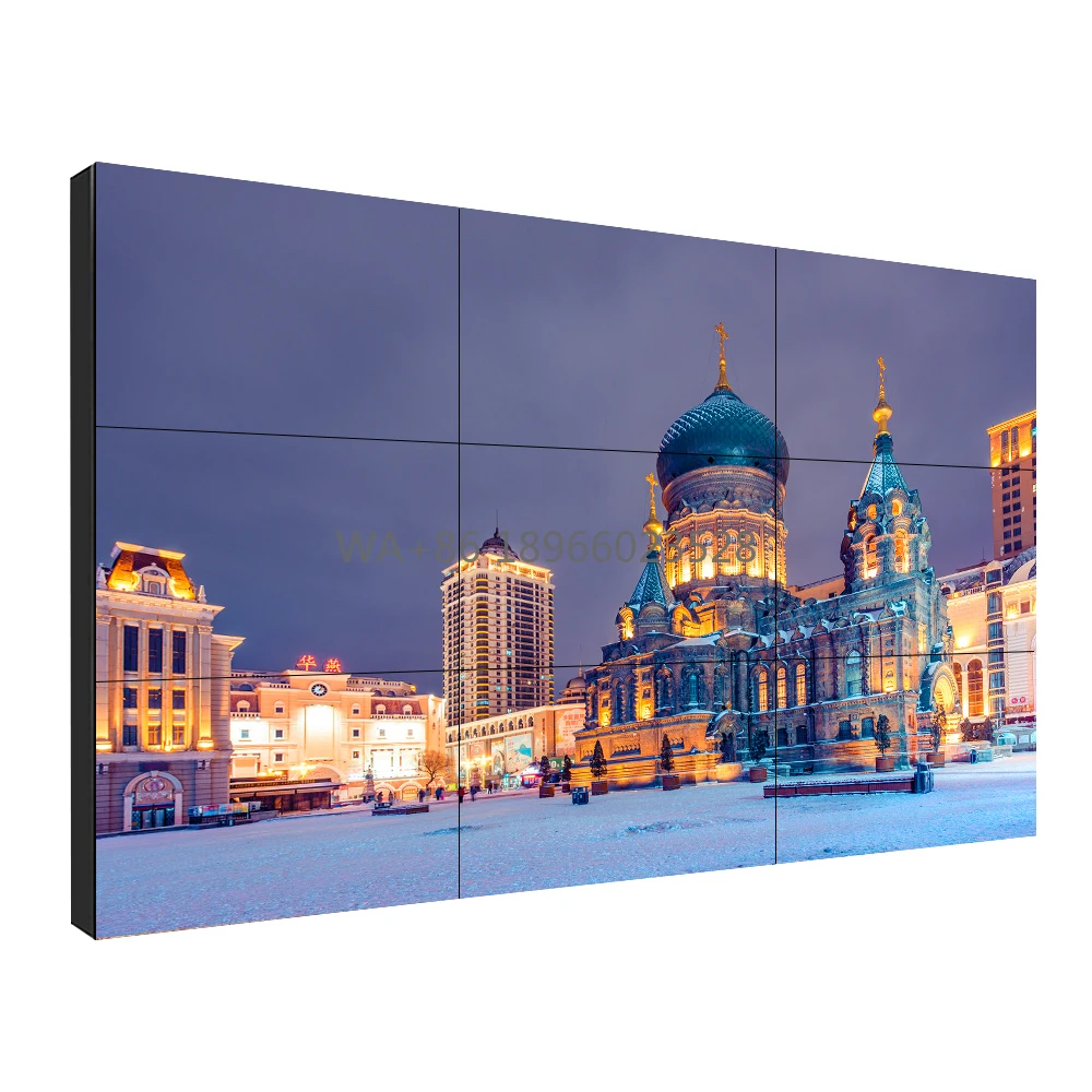 55 Inch 2x4 Large Video Wall Display Narrow Edge 4K LCD Splicing Panel ...