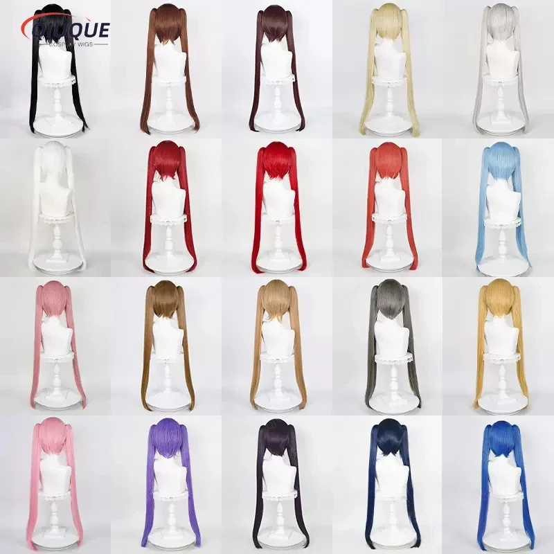 Парик для косплея Miku, длинный синтетический парик 90 см с прямыми ...