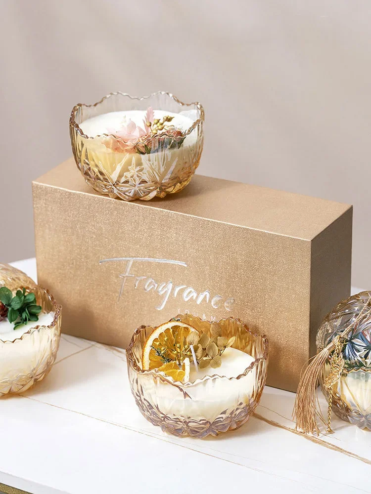 Floral-Scented-Candle-Gift-Box-Fragrance-Souvenir-Newlywed-Birthday ...