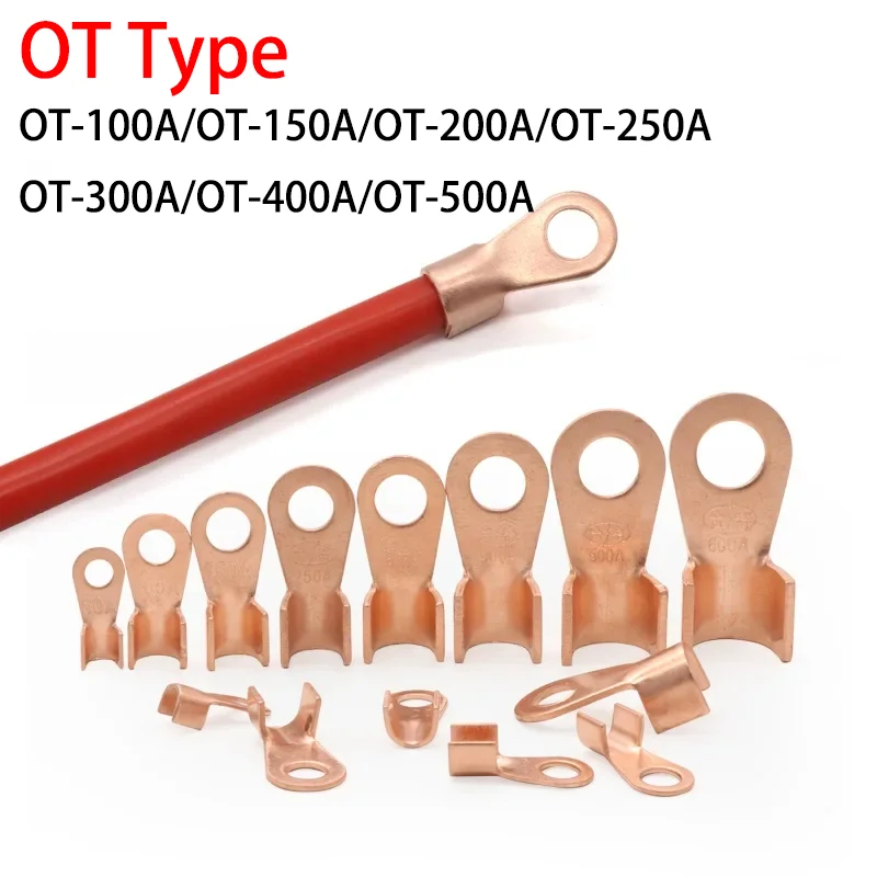 1-5pcs-OT-Type-100A-150A-200A-250A-300A-400A-500A-Wire-Terminal-Red ...