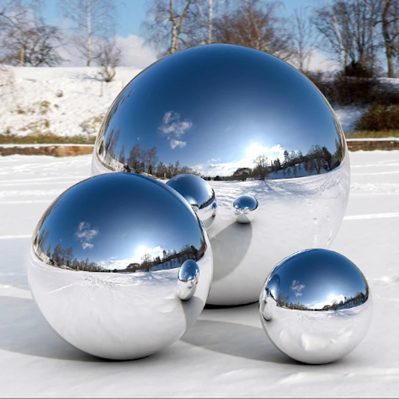1pcs-250MM-Stainless-Steel-Hollow-Ball-Mirror-Polished-Shiny-Sphere-For ...