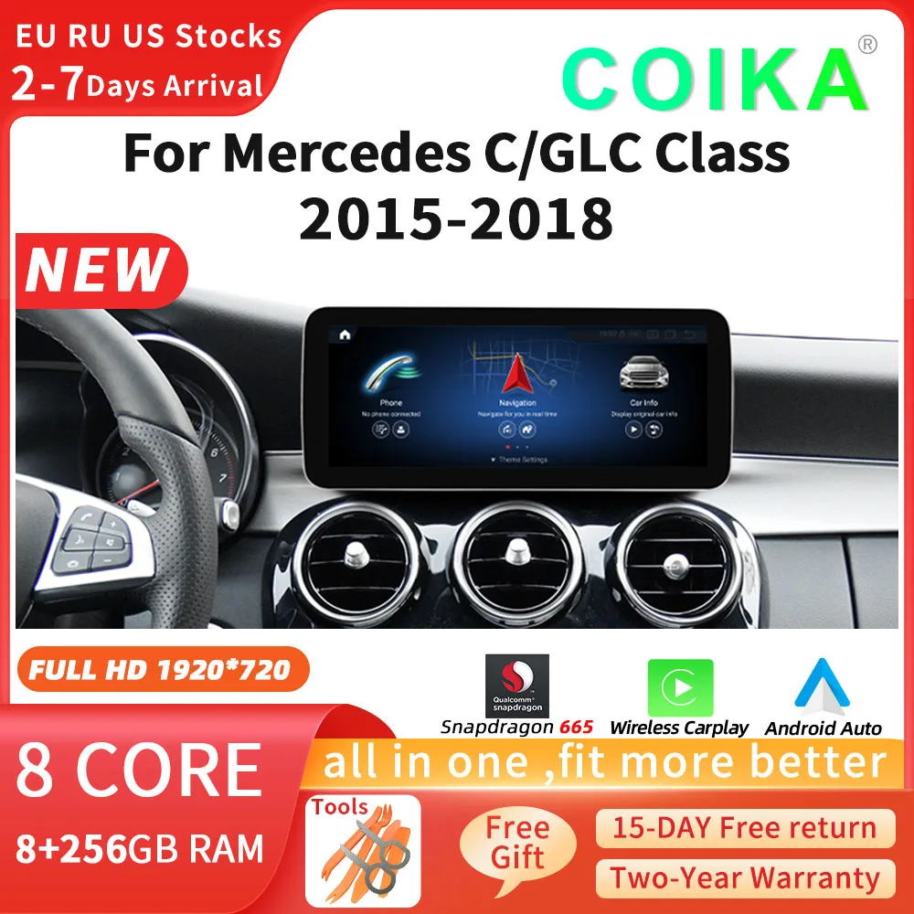 NEW-C-Class-W205-GLC-X253-Android-Car-Multimedia-Stereo-For-Mercedes ...