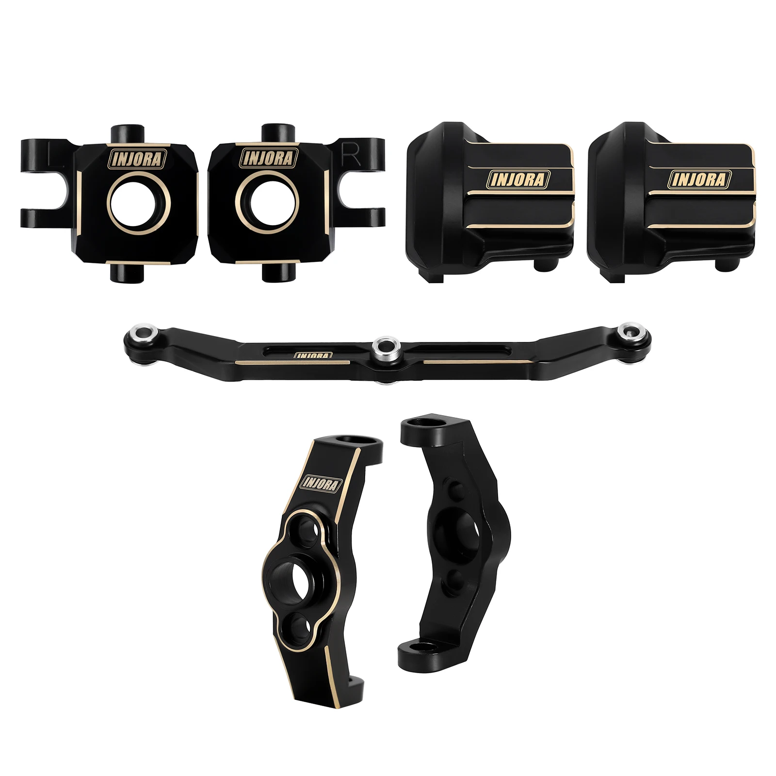 Black-Titanium-Coating-Brass-Steering-Link-Knuckle-Diff-Cover-Caster ...