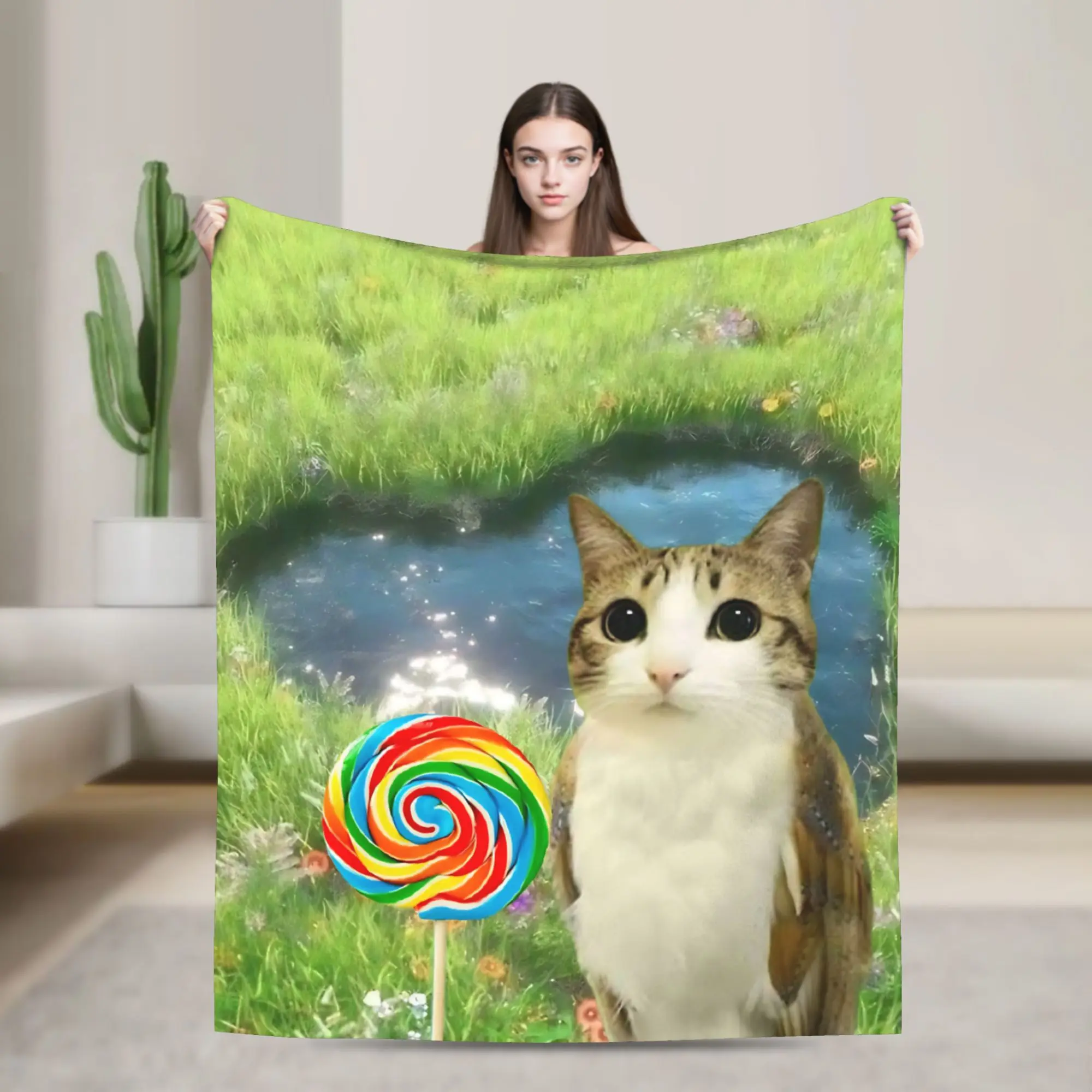 Manta Meme de gato Meowl famoso de Internet, manta suave de calidad ...