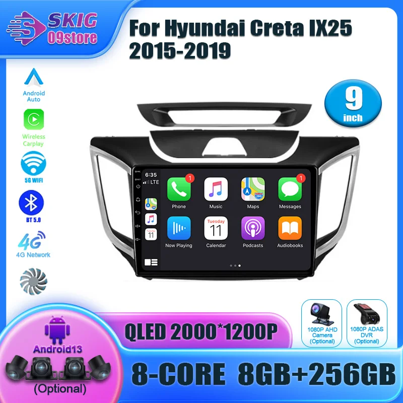 Carplay-android-auto-For-Hyundai-Creta-IX25-2015-2019-Car-Radio-Multimedia-Video-Navigation-for ...