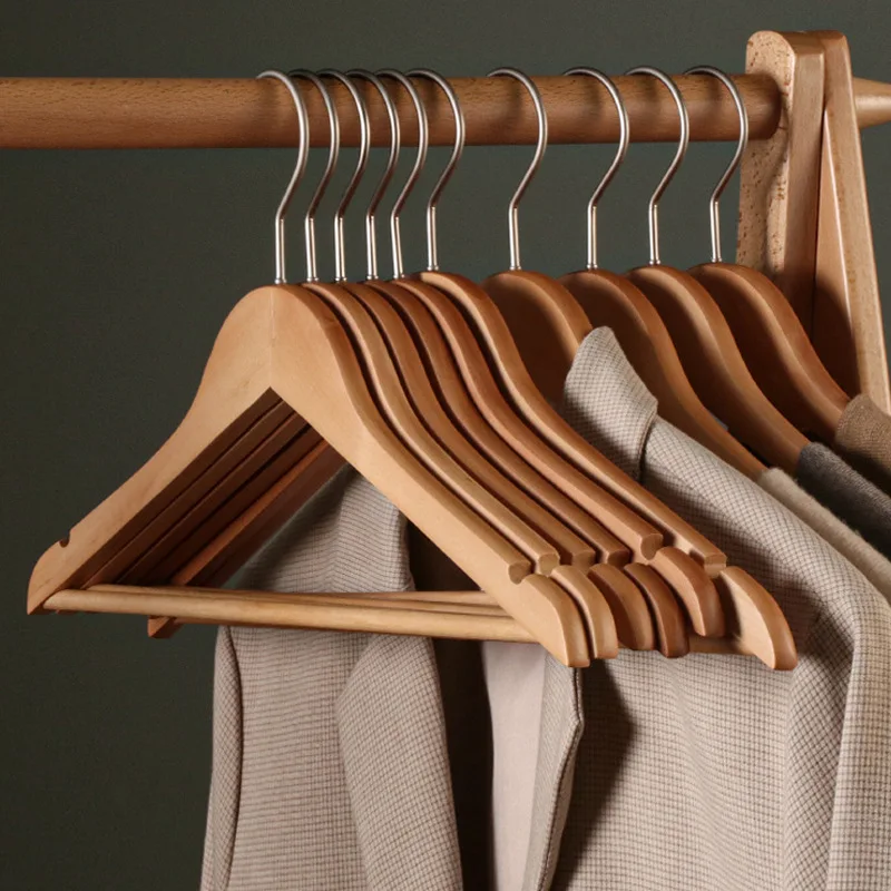 Cabides-de-madeira-maci-a-para-roupas-estante-de-secagem-cabides-de ...