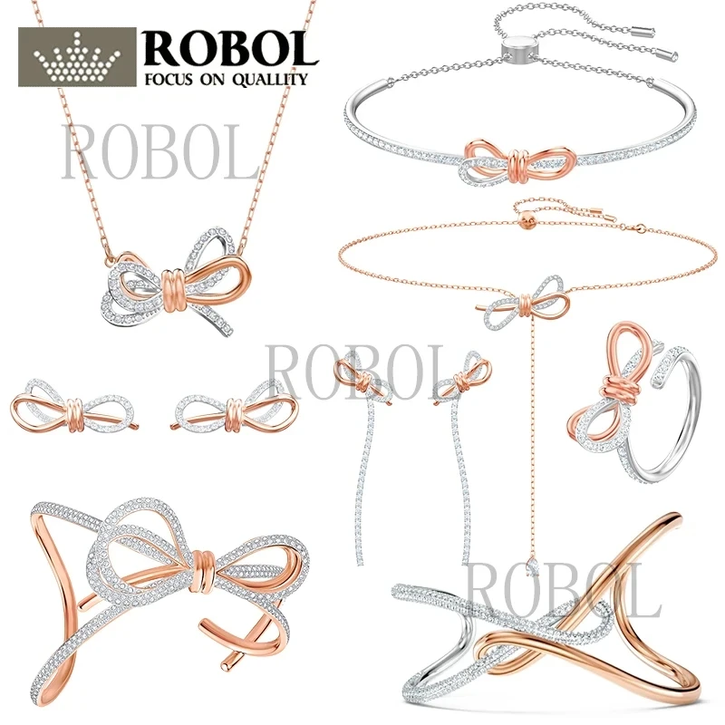 SHOOYI-Conjunto-de-joyer-a-de-lazo-exquisito-para-mujer-con-logotipo ...