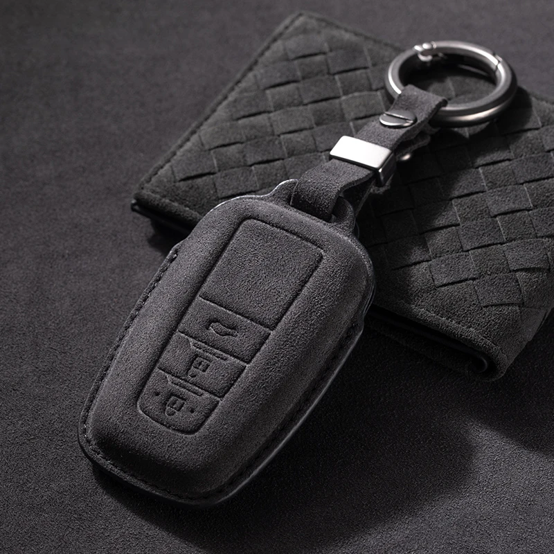 Car Key Case Leather Alcantara for Toyota Prius Camry Corolla CHR C-HR ...