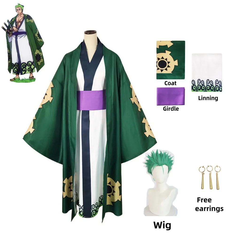 Anime-ONE-PIECE-Roronoa-Zoro-Cosplay-Wano-Country-Kimono-Robe-Wid ...