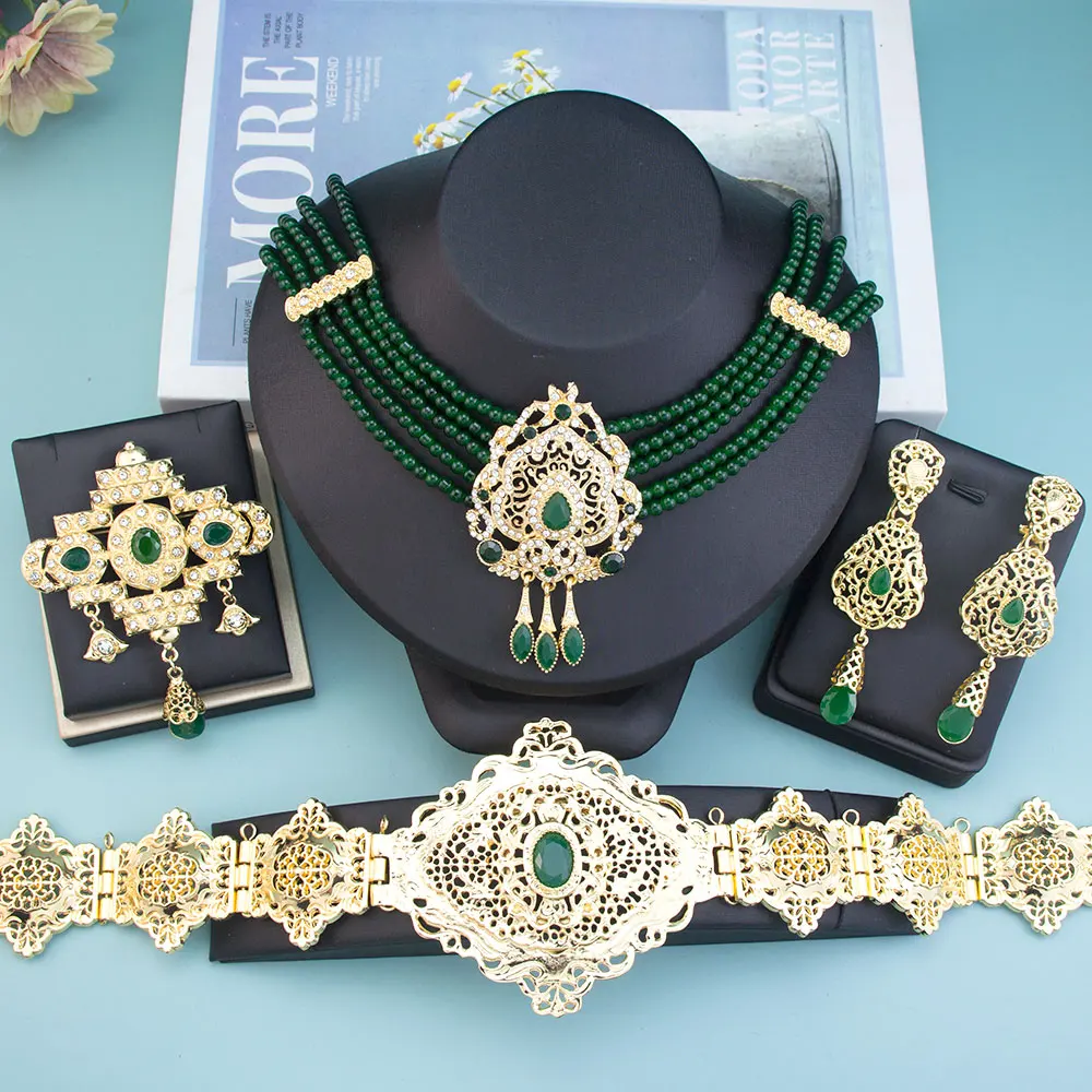 Sunspicems-Gold-Color-Morocco-Caftan-Belt-Waist-Chain-Women-Beads-Chain ...