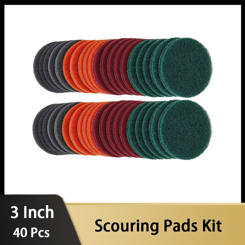 3-Inch-Scouring-Pads-Kit-Hook-and-Loop-Household-Cleaner-Tools-Dusty ...