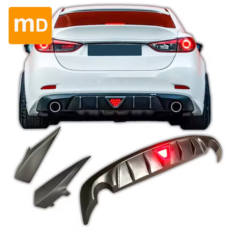 For-Mazda-Atenza-MV-Type-Glossy-Black-Rear-Bumper-Diffuser-Spoiler-Lip ...