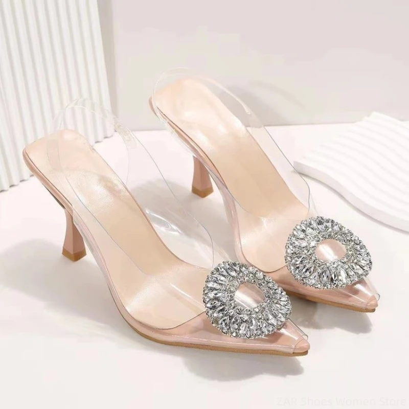 Luxury Women Pumps Transparent High Heels | Women's Transparent ...