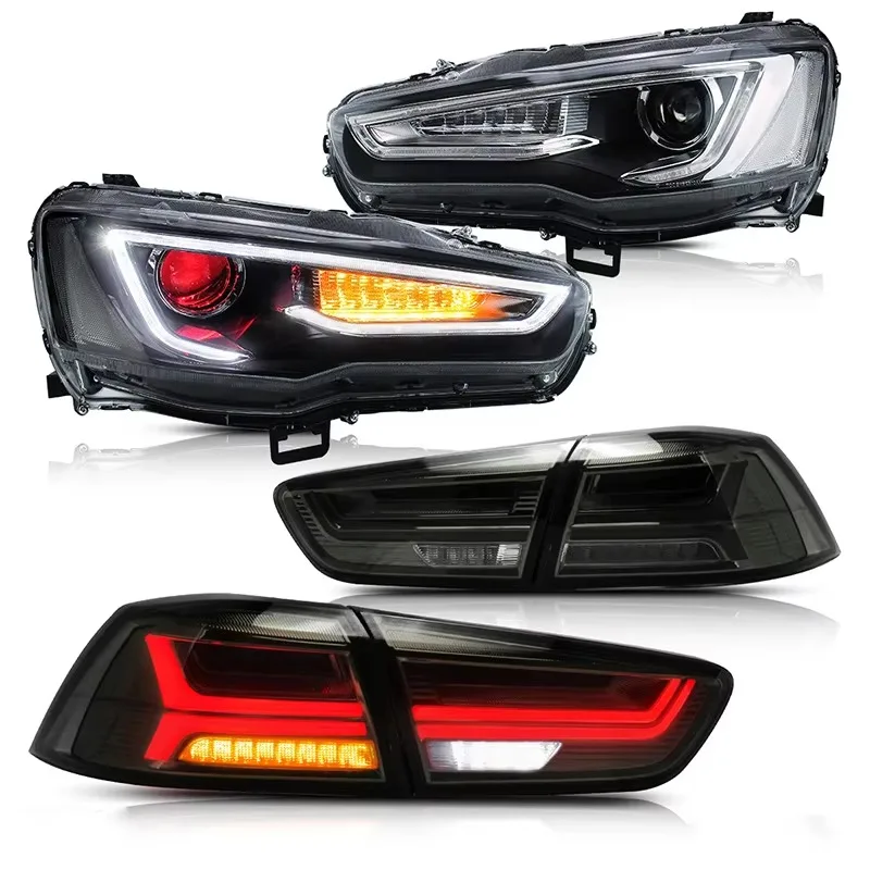 Dual Beam DRL for Lancer Devil Eyes Halo Projector Headlights & Tail ...