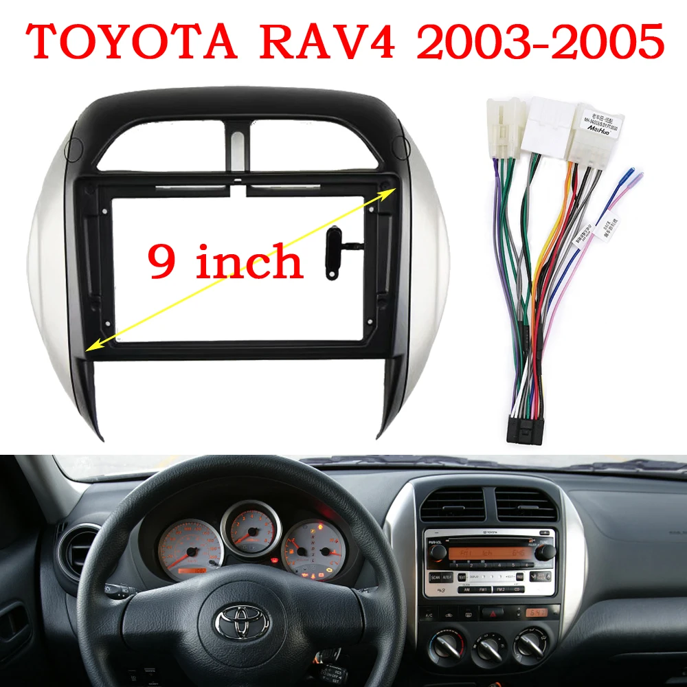 9-inch-Car-Fascia-Radio-Panel-for-TOYOTA-RAV4-2003-2005-Dash-Kit ...