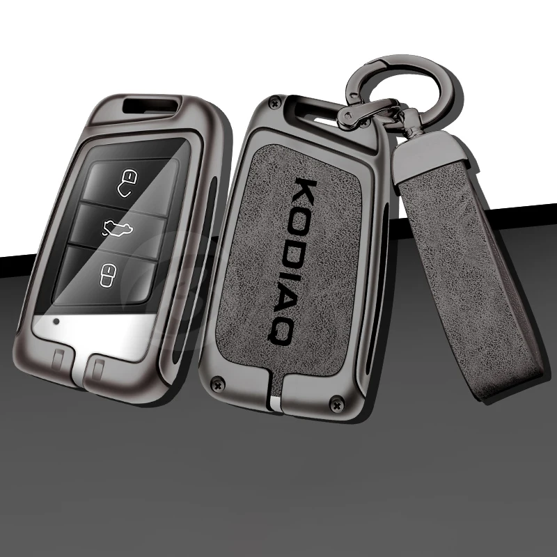 Zinc-Alloy-Car-Remote-Control-Key-Case-Cover-Holder-Shell-Fob-for-Skoda ...