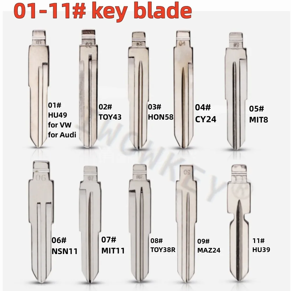 10pcs-HU49-TOY43-HON58-CY24-MIT8-NSN11-MIT11-Car-key-Blank-Remote-KD ...